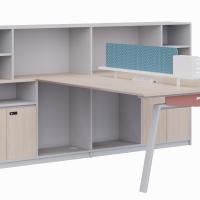China Modern 4 Person Office Workstation Desk with Metal Leg 1600x2400mm for sale