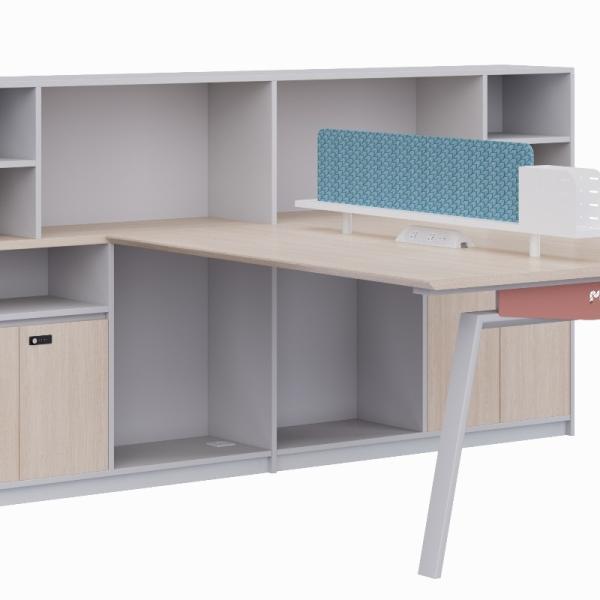 Quality Two-Person Staff Desk Partition Separated for sale