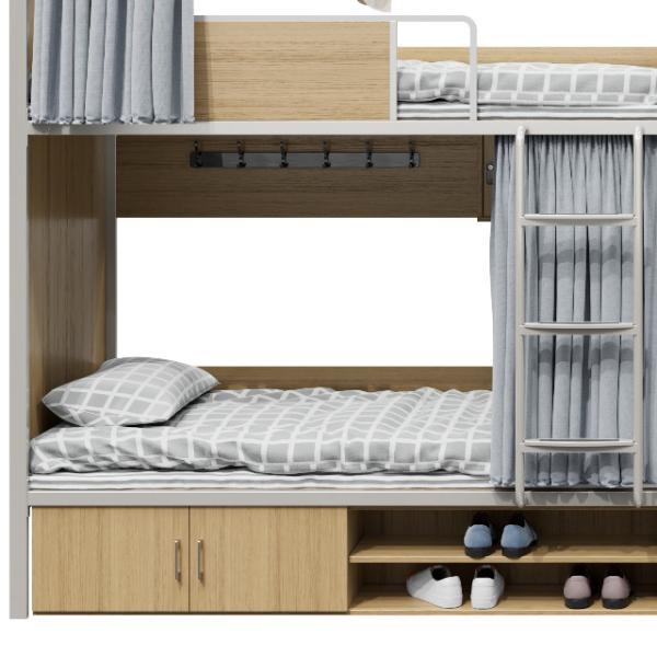 Quality Student Dormitory Double Decker Iron Frame Bunk Bed for sale