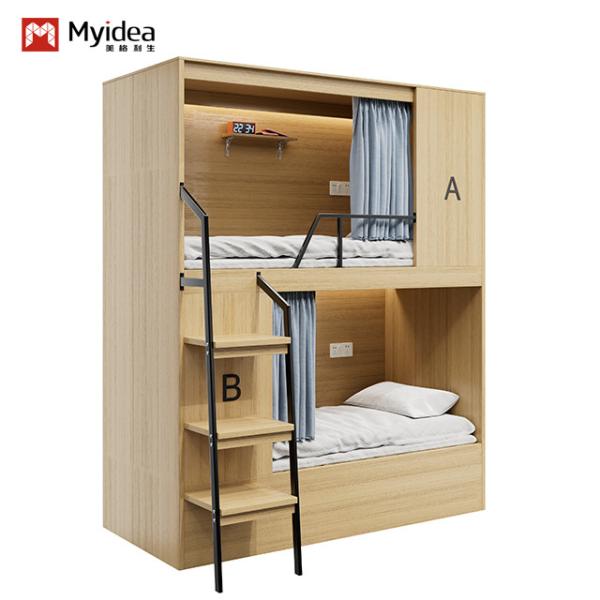 Quality Modern Design Safe And Stable Bunk Bed For Youth Hostel With Easy Assembly for sale