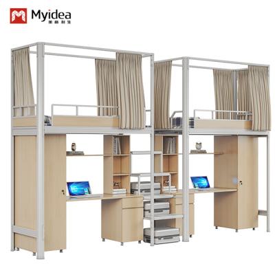 China Modern Design Products Furniture Metal Bunk Bed With Desk Support customization for sale