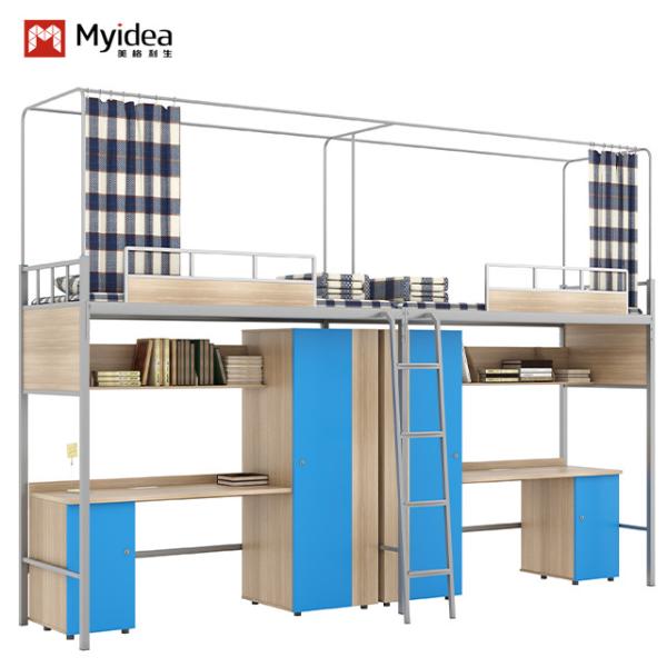 Quality Space-Saving and Customizable Student Bunk Bed with Desk for School Dormitory Furniture for sale