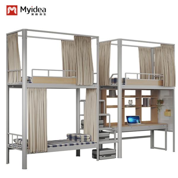 Quality Modern Furniture Student Bunk Bed School Dormitory Bunk With Desk Support for sale