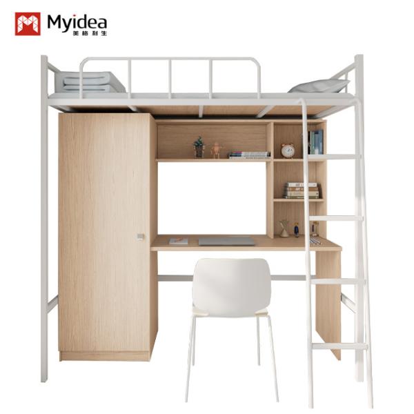 Quality 4000 X 900 X 2120mm Adult Metal Frame Bunk Beds With Desk Support customization for sale