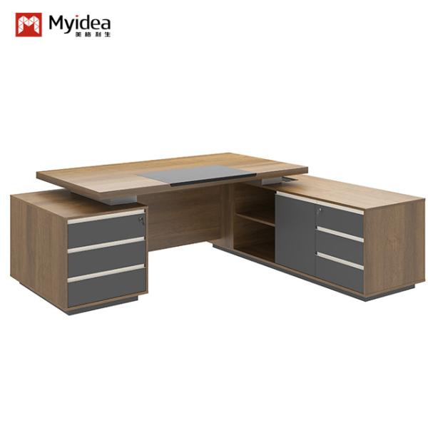 Quality Walnut Color Modern Manager Office Desk Commercial Furniture for sale