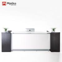 Quality Modern and Contemporary Office Furniture Reception Desk in silver and white with for sale