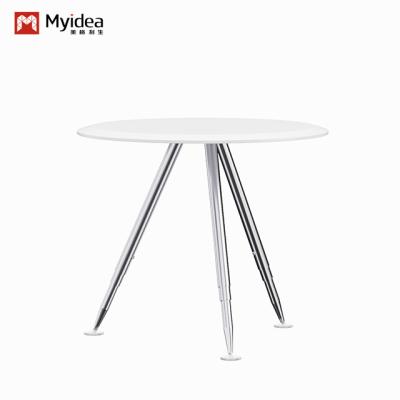 China Support customization Modern Style Office Furniture Table With White Countertop And Sturdy Metal Steel Legs for sale
