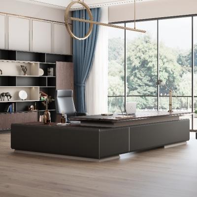 Quality Modern Luxury Large Wooden MDF Desk Classic Boss Office Desk For Workstations for sale
