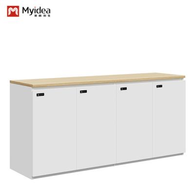 China Direct Factory Supply Custom Wooden File customization Cabinet Warm Tone Metal Material Password Lock Simple Storage School Living Room Hotel for sale