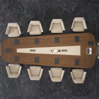 Quality Support customization Luxury Modern Style Irregular Wooden Meeting Table with for sale
