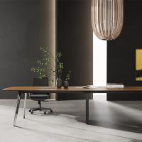 Quality Support customization Modern Design Dark Wood Grain Conference Table With Cold for sale