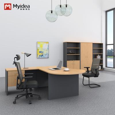 China Support customization Office Furniture Supervisor Desk, Large Countertop, Office Computer Desk, Simple Single Person Independent Office Desk for sale