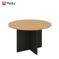 China Solid Wood Circular Coffee Table for Multi Person Use - Customizable Living Room & Business Reception Furniture with 3-Year Warranty for sale