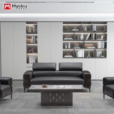 China Office Sofa, Simple and Modern Business Office Sofa, Reception Area Leather Sofa Set for Guests and Talks for sale
