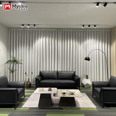 China Business Minimalist Reception, Reception, Leisure, Office, Sofa, Resting Area, Three Person Combination Office, Leather Sofa for sale