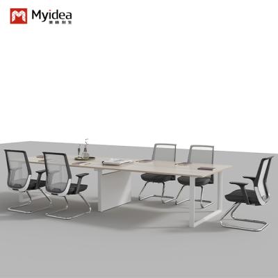 China Foshan Source Factory Light Colored Conference Table Large Business Reception Negotiation Table Office Furniture for sale
