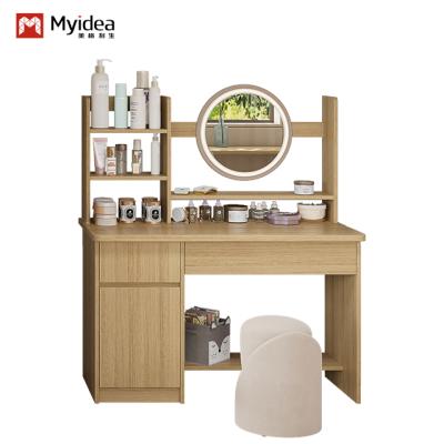 China Apartment Makeup Table, Bedside Dressing Table, Cosmetics Storage Rack, Bedroom With Stool, Dressing Table for sale