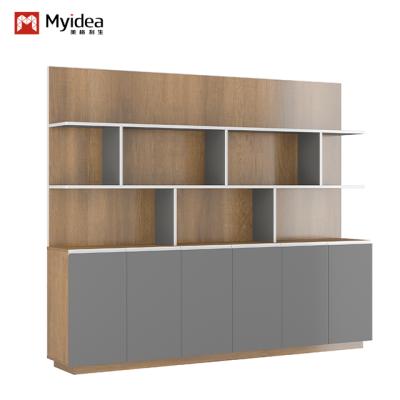 China Office Back Cabinet Combination Multi Functional Light Industry Wind Wrapped Edge Design Book Display Independent Office Back Cabinet for sale