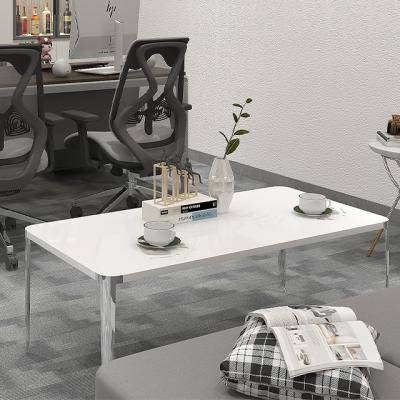 China Wired Aluminum Alloy Die-Casting Foot Coffee Table, Office Space, Negotiation Tea Table for sale