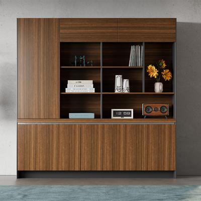 China File Cabinet Wooden Grid Cabinet File Cabinet Floor Display Cabinet Office Bookshelf Storage Cabinet for sale