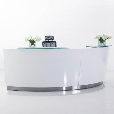 China Company front desk, reception desk, bar counter, light luxury, high-end feeling, hotel restaurant, baking paint process, cashier counter for sale