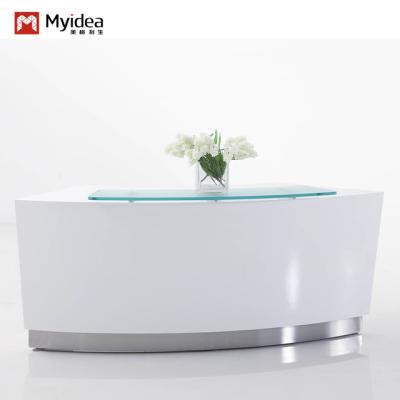 China Company front desk, reception desk, bar counter, light luxury, high-end feeling, hotel restaurant, baking paint process, cashier counter for sale