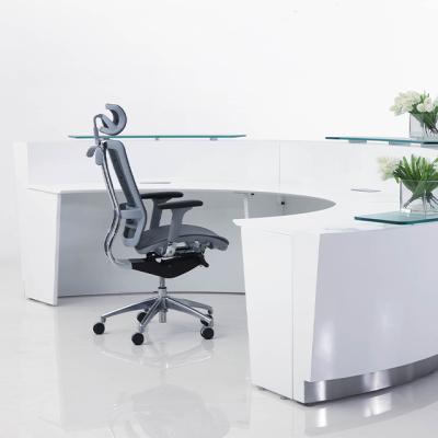 China Company front desk, reception desk, bar counter, light luxury, high-end feeling, hotel restaurant, baking paint process, cashier counter for sale