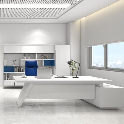 China Light Colored Boss Desk, Simple And Bright Boss Desk, Foshan Origin Factory Office Furniture, Foreign Trade Export for sale