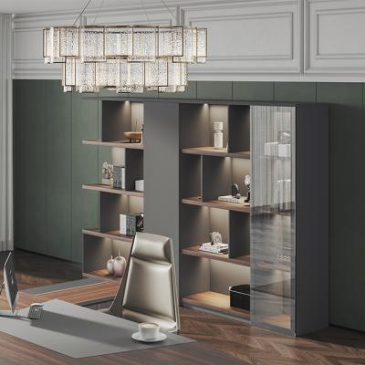 China Dark Colored Large Storage Cabinet, Boss Space, Back Cabinet, Display Cabinet, Foshan Furniture for sale