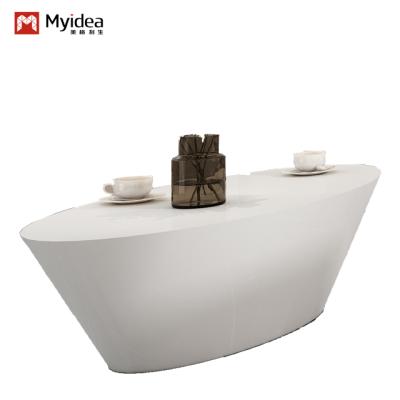 China White Glossy Painted Coffee Table With Unique Texture, Coffee Table, Reception Area, Coffee Table, Sofa for sale