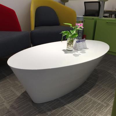 China White Glossy Painted Coffee Table With Unique Texture, Coffee Table, Reception Area, Coffee Table, Sofa for sale
