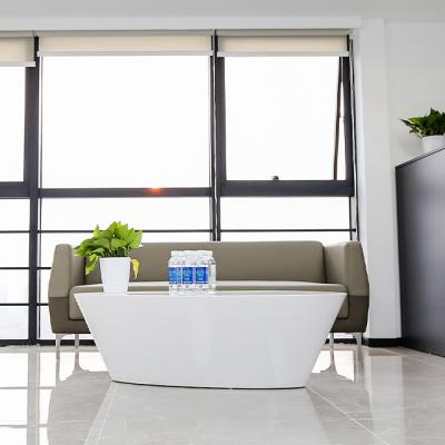 China White Glossy Painted Coffee Table With Unique Texture, Coffee Table, Reception Area, Coffee Table, Sofa for sale