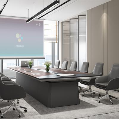 China Modern minimalist large solid wood conference table, Nordic business negotiation chief reception table, solid wood table supporting customization for sale