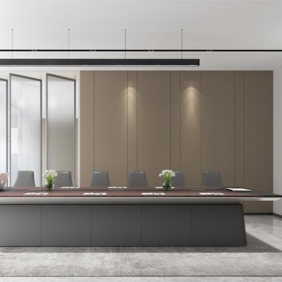 China Modern minimalist large solid wood conference table, Nordic business negotiation chief reception table, solid wood table supporting customization for sale