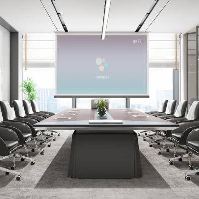 China Modern minimalist large solid wood conference table, Nordic business negotiation chief reception table, solid wood table supporting customization for sale