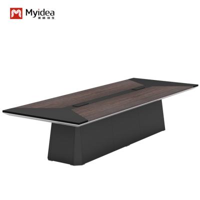 China Modern minimalist large solid wood conference table, Nordic business negotiation chief reception table, solid wood table supporting customization for sale