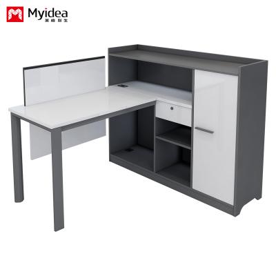 China Modern Minimalist L-shaped Office Desk for Storage, Practical Computer Desk, single-sided Staff Screen Desk for sale