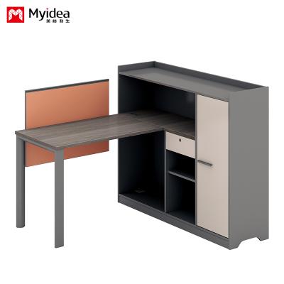 China Modern Minimalist L-shaped Office Desk for Storage, Practical Computer Desk, single-sided Staff Screen Desk for sale