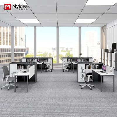 China Modern Minimalist L-shaped Office Desk for Storage, Practical Computer Desk, single-sided Staff Screen Desk for sale