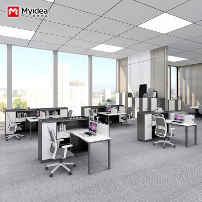 China Modern Minimalist L-shaped Office Desk for Storage, Practical Computer Desk, single-sided Staff Screen Desk for sale