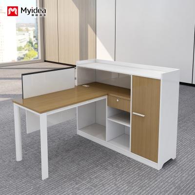 China Modern Minimalist L-shaped Office Desk for Storage, Practical Computer Desk, single-sided Staff Screen Desk for sale
