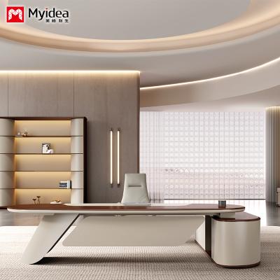 Cina personalizzazione alla moda, lusso leggero, grande capo, scrivania direzionale, scrivania per dirigenti senior, scrivania per ufficio del presidente, scrivania con contenitore in vendita