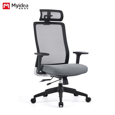 China customization Office Breathable Mesh Chair with Adijustable Height, Comfortable Headrest, Ergonomic Chair, Mobil Sik Slide Office Chair for sale