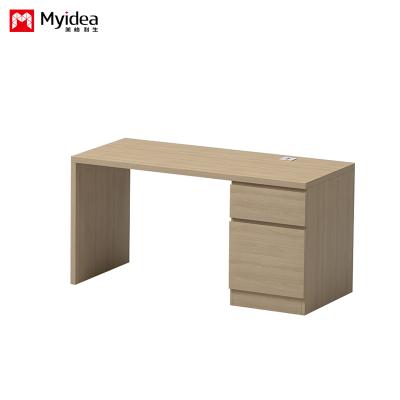 China New Custom Wooden Cabinet Table with Side Drawers for Single Occupancy, Office Desk Panel with Socket Workstation for sale