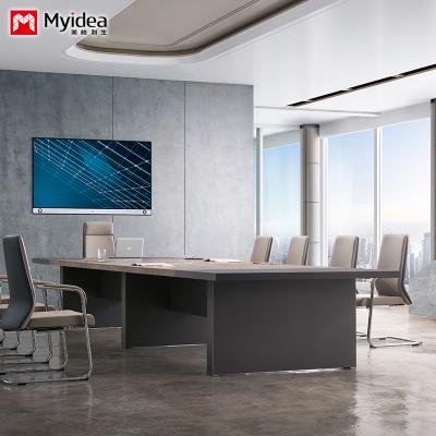 China Morandi Color Conference Table Routing System Company Office Meeting Room Reception Desk and Chair Combination for sale