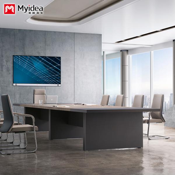 Quality Morandi Color Conference Table Routing System Company Office Meeting Room Reception Desk and Chair Combination for sale