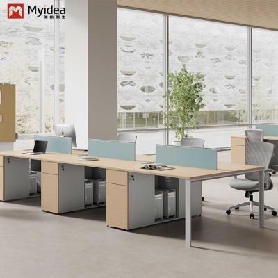China Foshan Wholesale Wooden Staff Desk with Panel Design Modern Eco-Friendly for Home Office and Office Use for sale