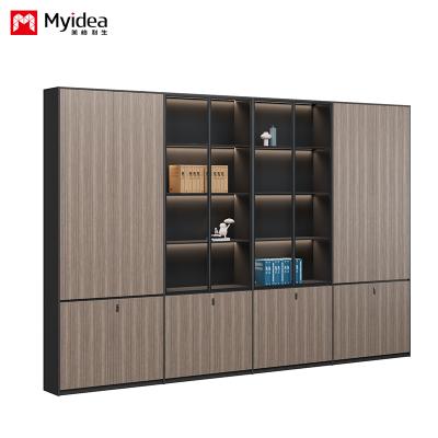 China Glass Door Filing Cabinet, Office Back Cabinet with Light Strip Filing Cabinet for sale