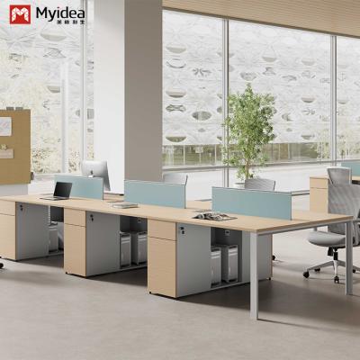 China Two Staff Members Facing Each Other, Four Drawer Office Desk, Bright Color Screen, Office Furniture Desk wholesale for sale
