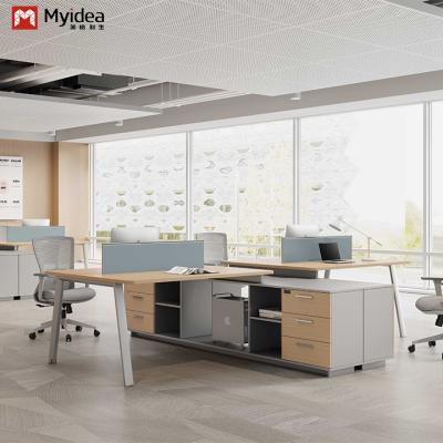 China Two Staff Members Facing Each Other, Office Desk wholesale, Steel foot style, Office Furniture Desk wholesale for sale